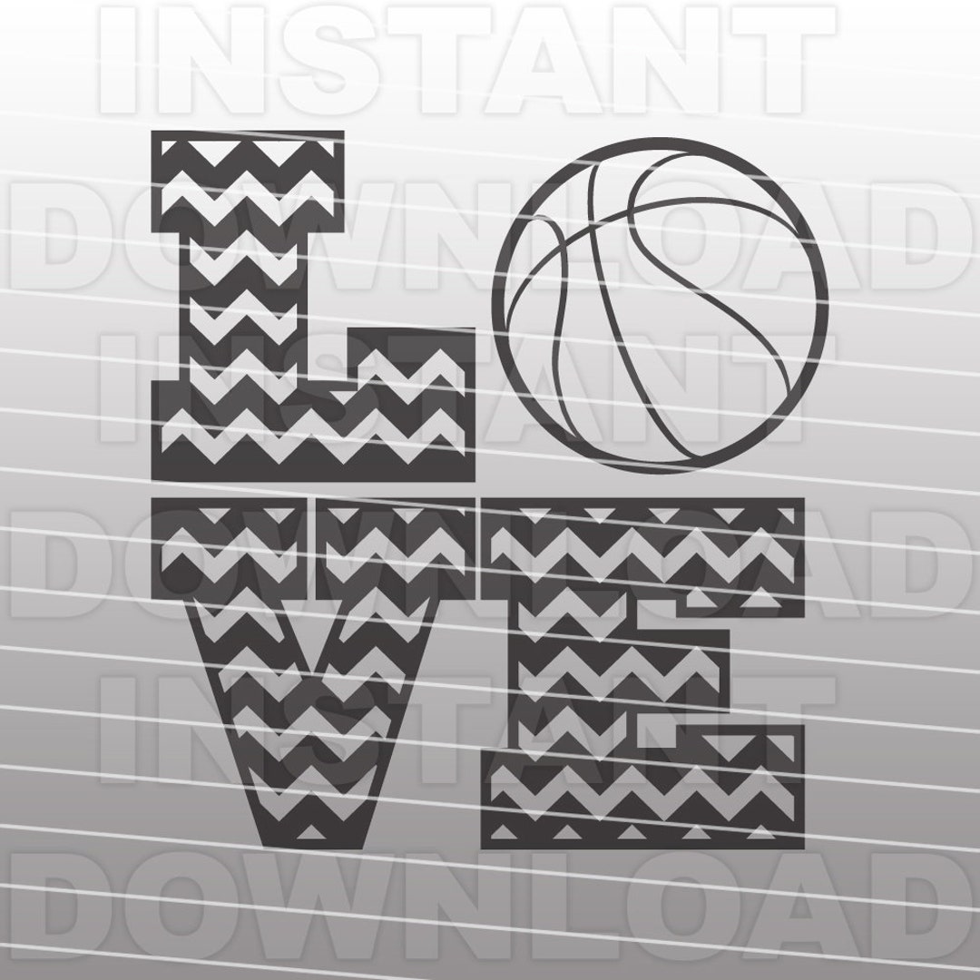 Love Basketball Svg,chevron Svg-cutting Template-vector Clip Art for ...