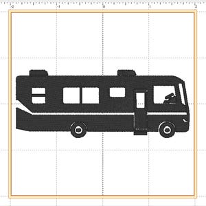 Class A Motorhome RV Camper Machine Embroidery Design -filled Stitch ...
