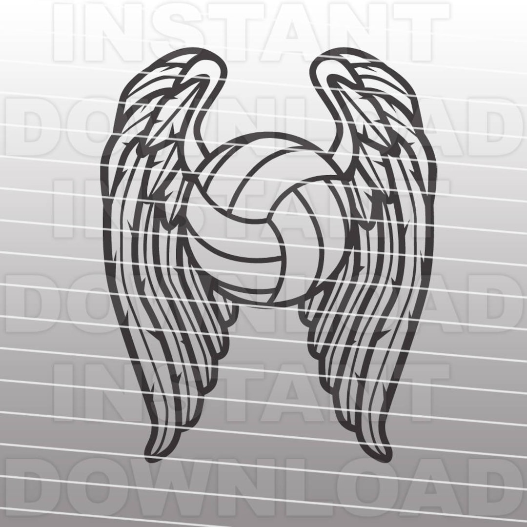 Volleyball Wings SVG File,volleyball SVG File-cutting Template-vector ...