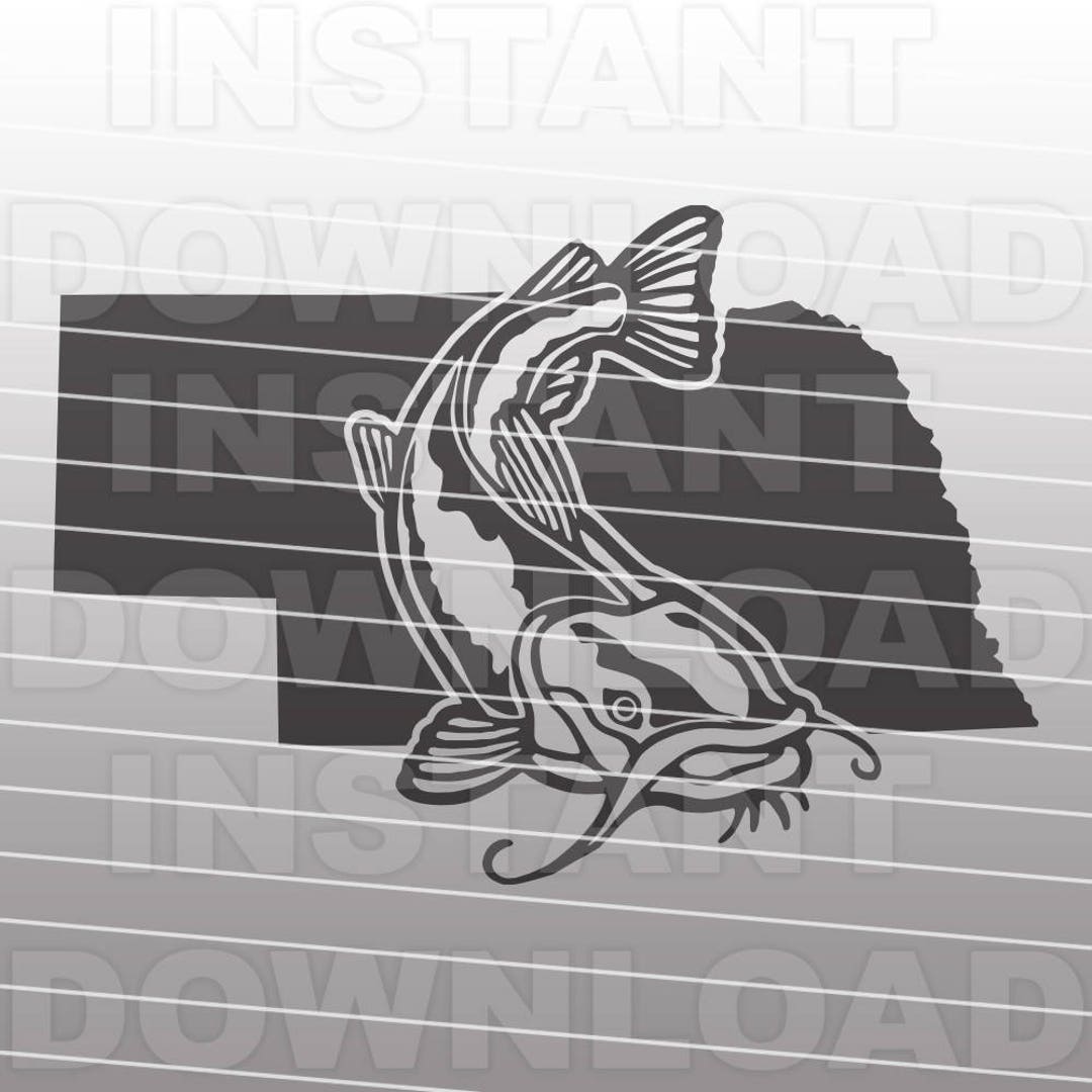 Catfish SVG File,catfishing Svg,nebraska Svg -vector Art for Commercial ...