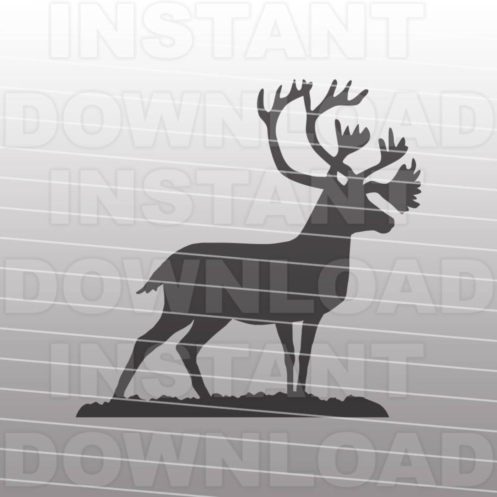Caribou SVG File-reindeer SVG File-antlers SVG File Die - Etsy