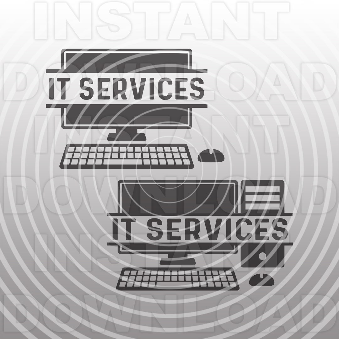 Computer IT Services Logo Design SVG File,tech Support Logo SVG -vector ...