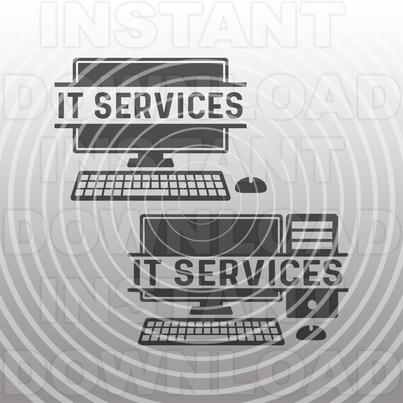 Computer IT Services Logo Design SVG Filetech Support Logo - Etsy