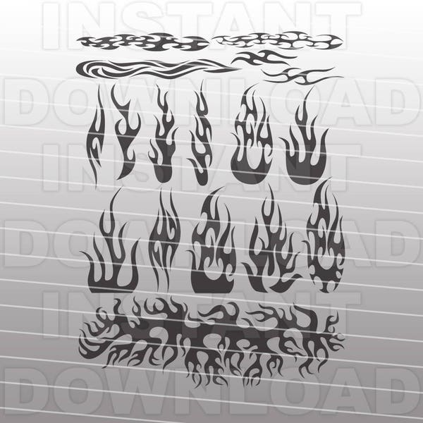 Flames Svg - Etsy