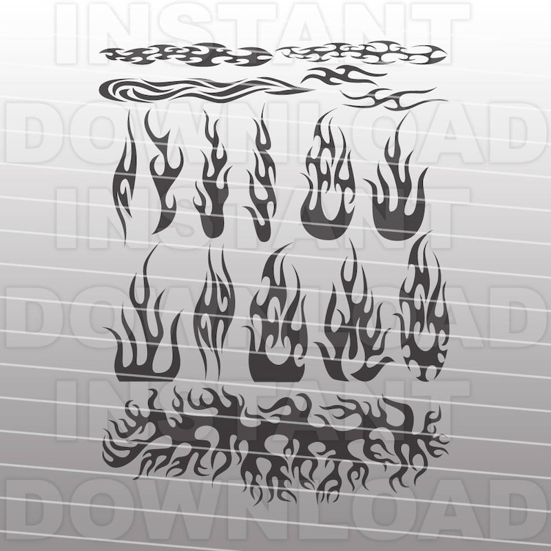 Flame Svg - Etsy