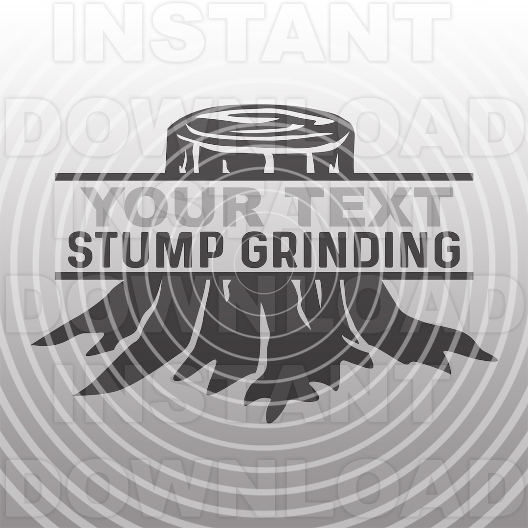 Stump Grinding Logo Design SVG File,tree Service Logo Svg,tree Stump ...