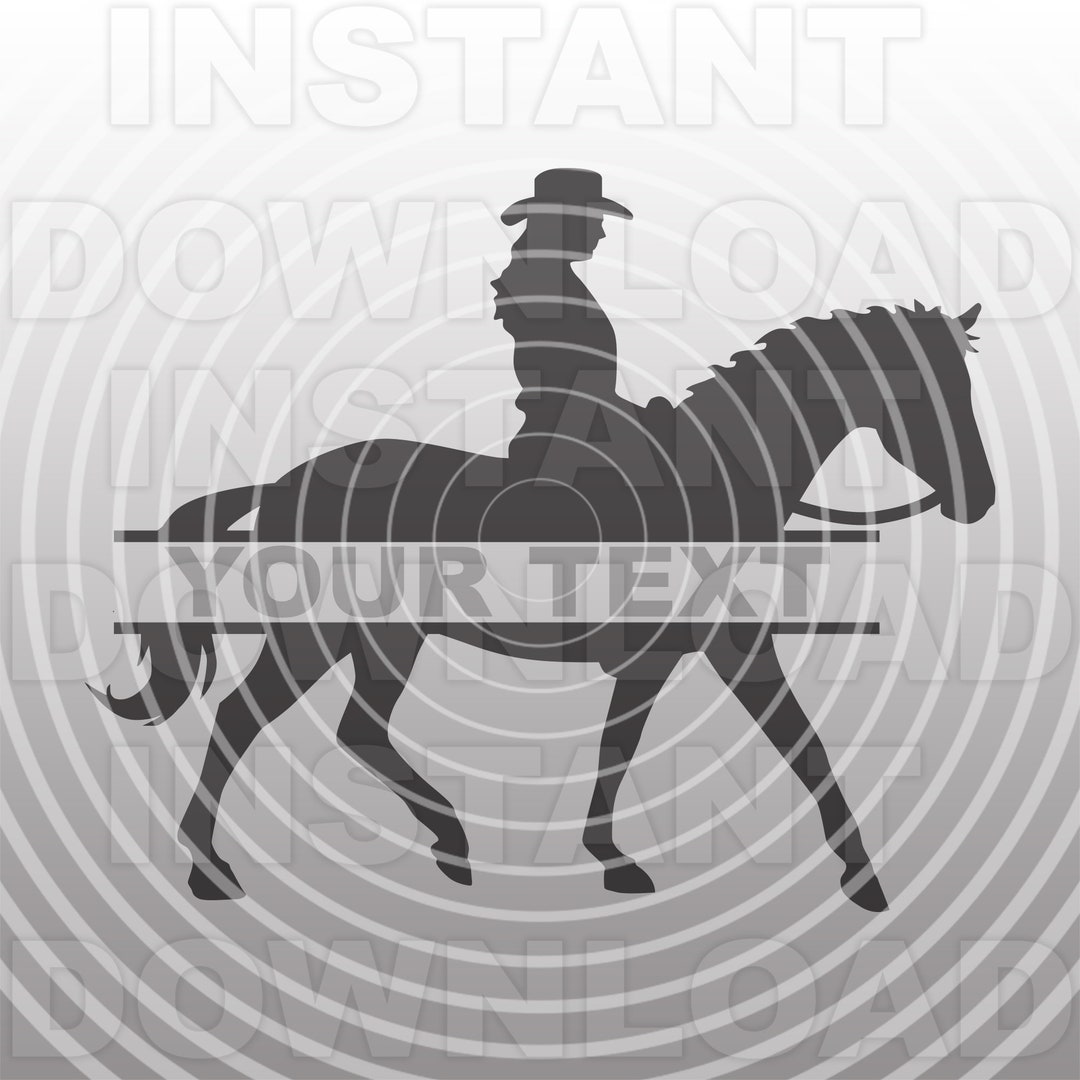 Horse SVG File,cowgirl Svg,horseback Riding Svg,split Monogram Svg ...