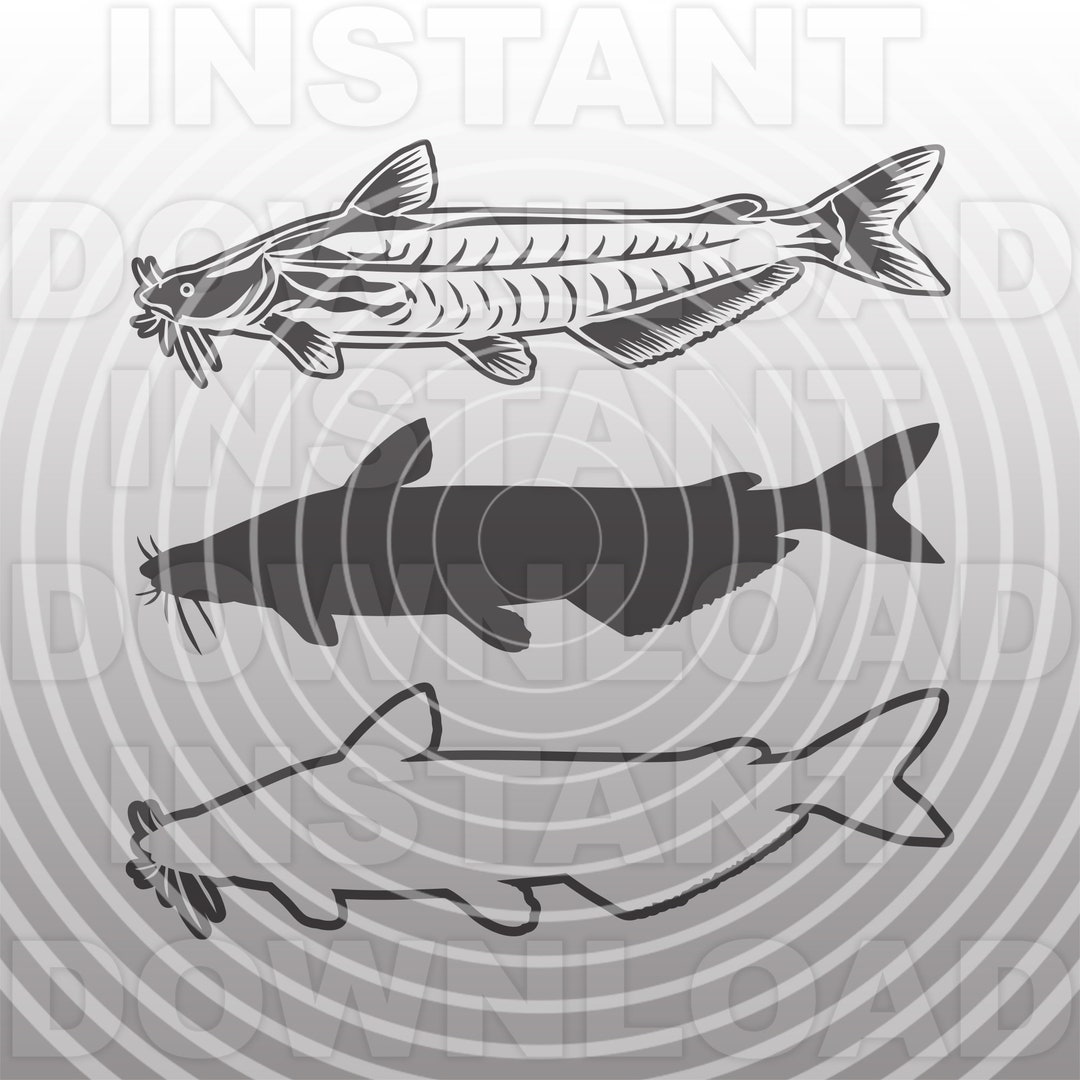 Fishing SVG File,catfish Svg,blue Catfish SVG File -vector Art ...