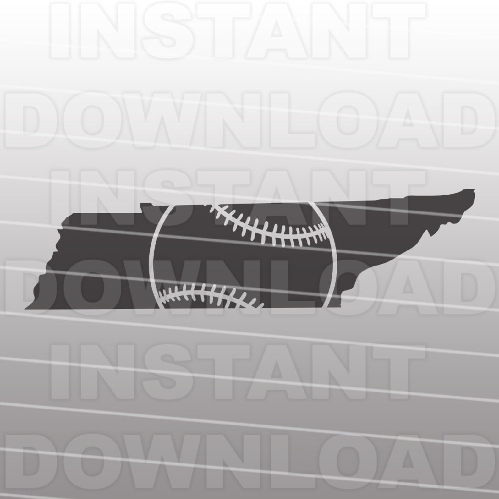 Baseball Tennessee Outline SVG File,tennessee State Svg-cuttable Vector ...