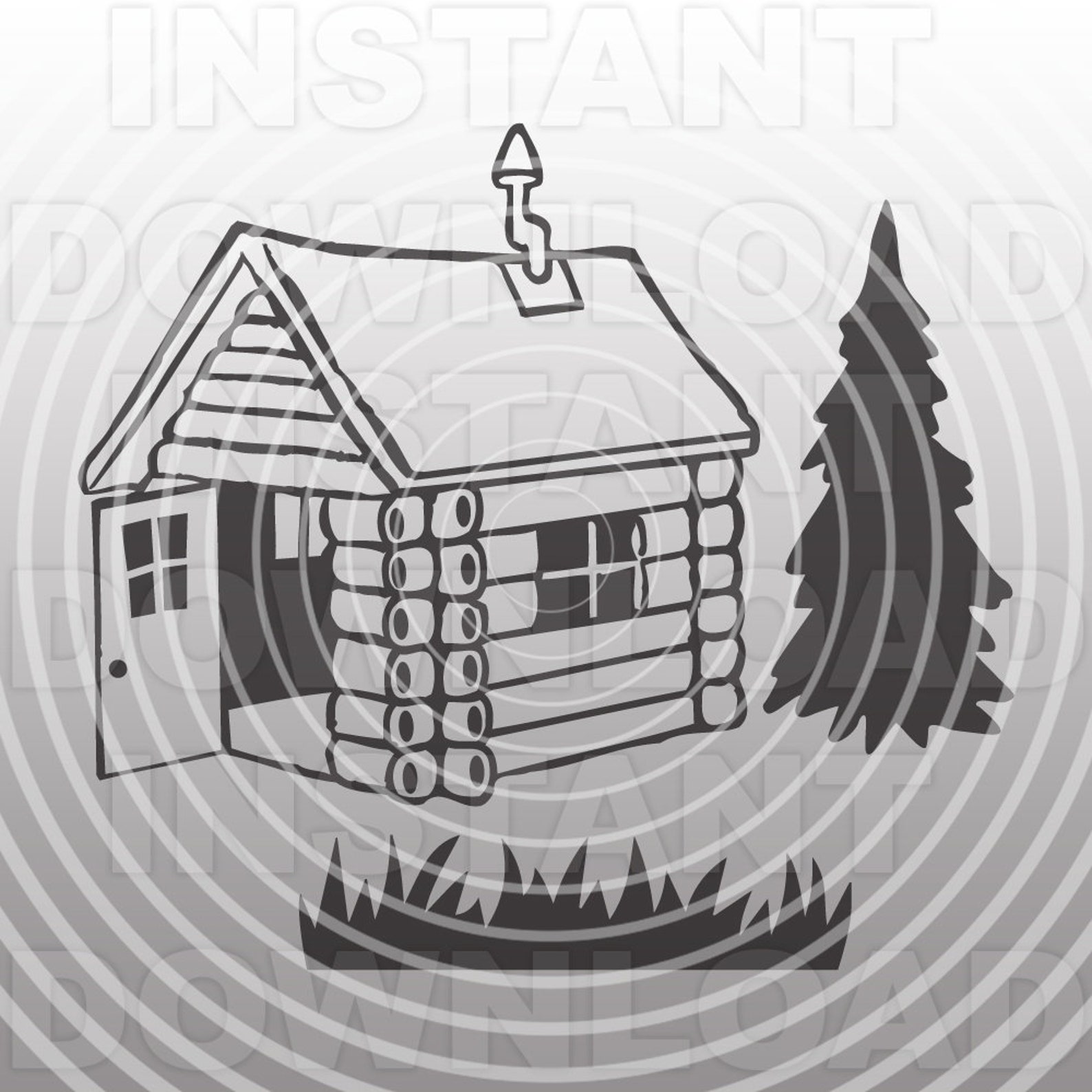 Log Cabin SVG File-cutting Template-vector Clip Art for - Etsy