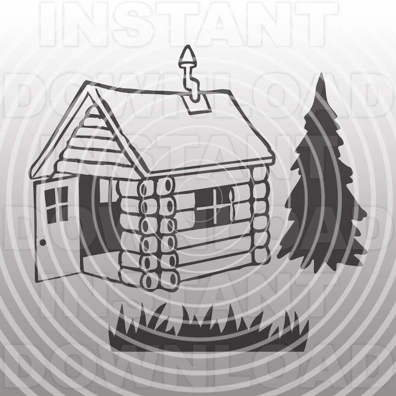 Log Cabin SVG File-cutting Template-vector Clip Art for | Etsy