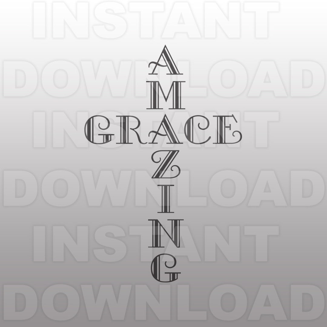 Amazing Grace SVG File,christian SVG File,religious Svg -vector Art ...