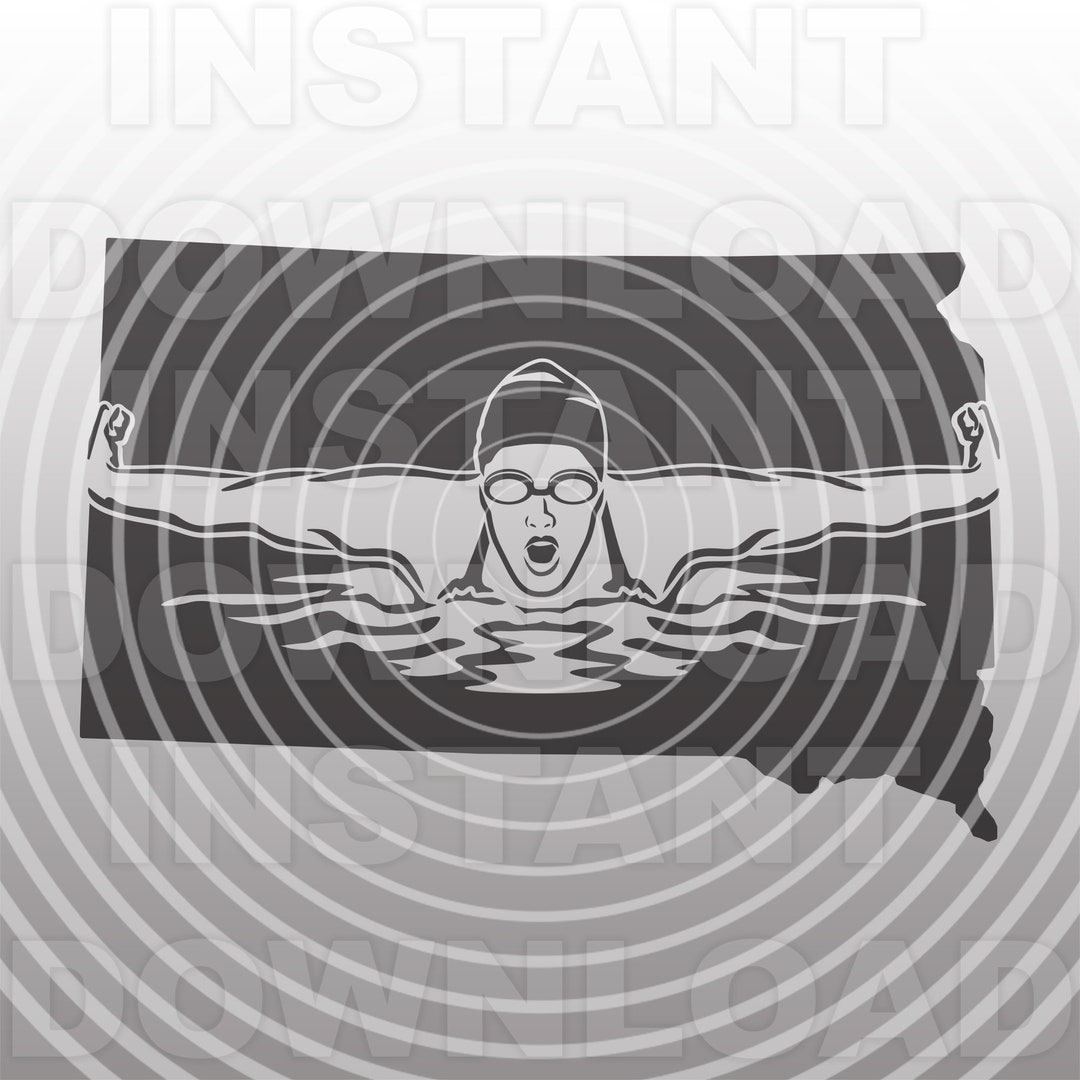 Swimming SVG File,swim Team Svg,south Dakota Svg,butterfly Stroke Svg ...