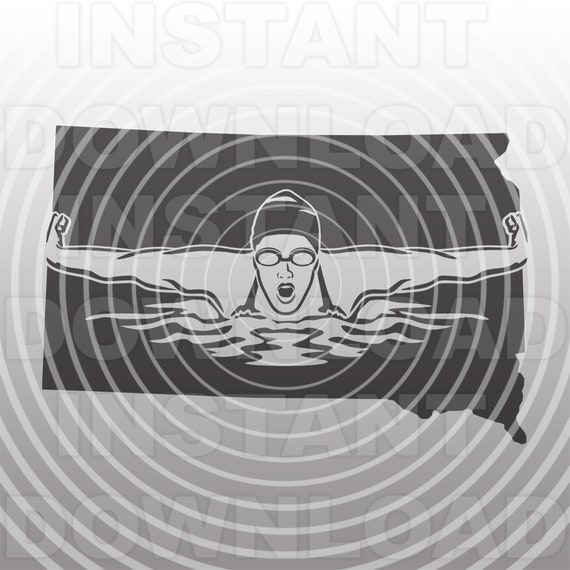 Swimming SVG Fileswim Team Svgsouth Dakota Svgbutterfly - Etsy