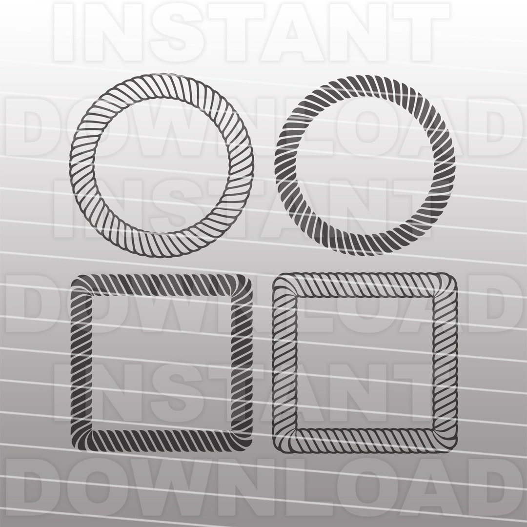 Rope Border SVG File,nautical Ropes Svg,cowboy Ropes Svg - Vector Art ...