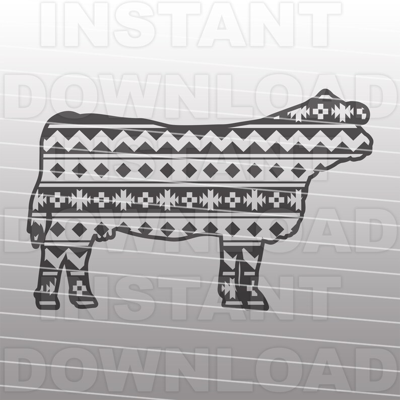 Aztec Brangus Show Cow SVG File,livestock Svg,farm Animal SVG -vector ...