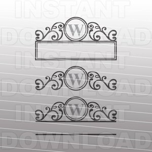 Fancy Ornate Mailbox Monogram Frame SVG File - Commercial & Personal ...