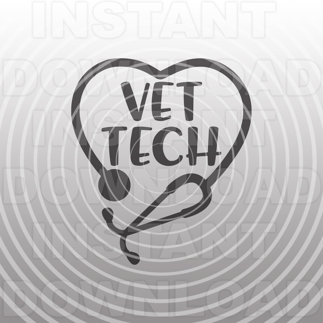 Vet Tech SVG File,veterinary Technician Svg,vet Tech Stethoscope Heart ...