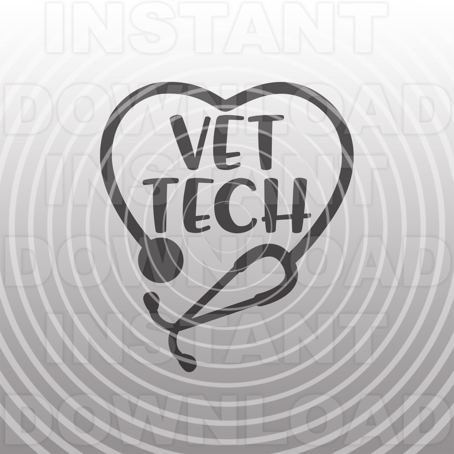 Vet Tech SVG File,veterinary Technician Svg,vet Tech Stethoscope Heart ...