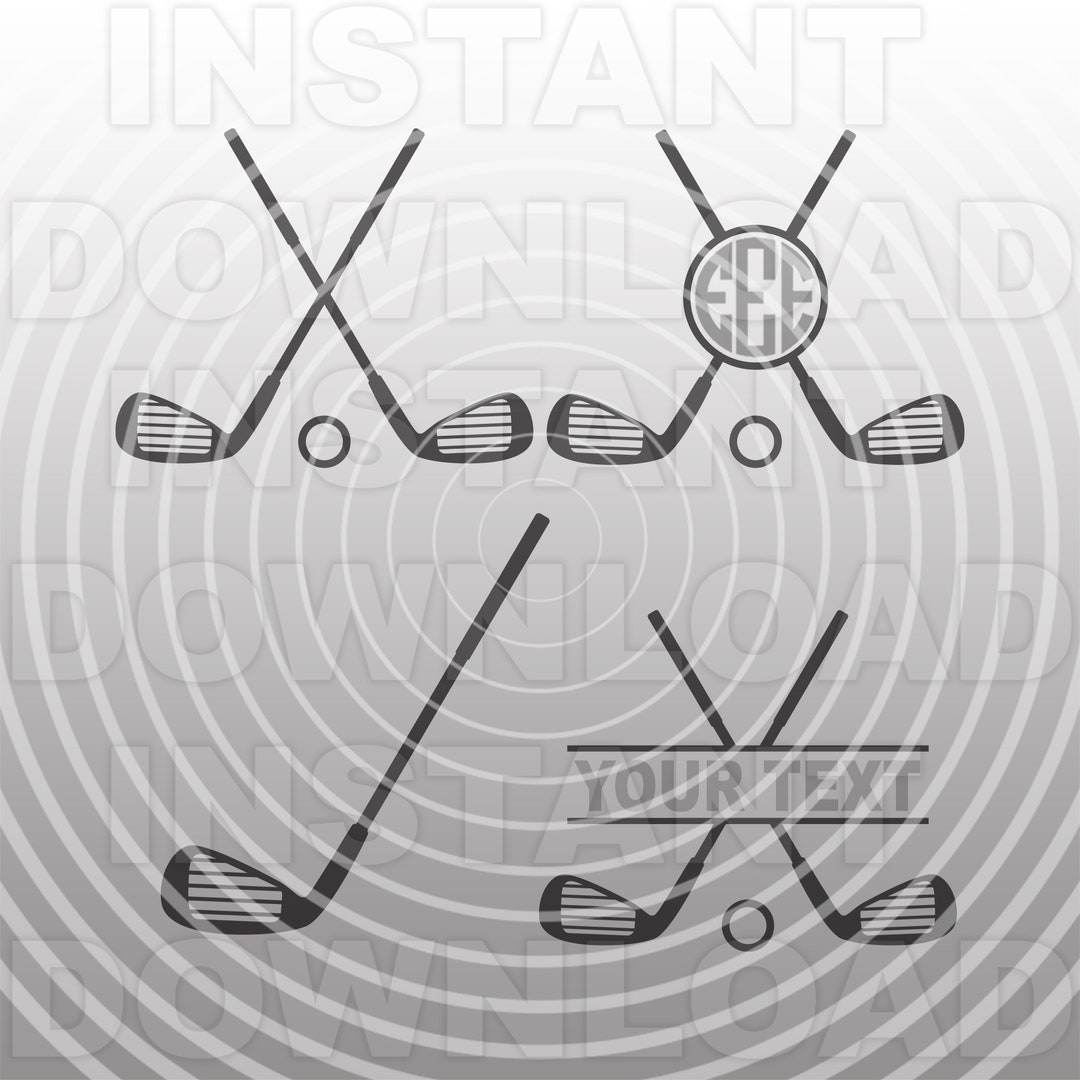 Golf Drivers SVG File,golf Clubs Svg,golfer Monogram SVG -vector Art ...