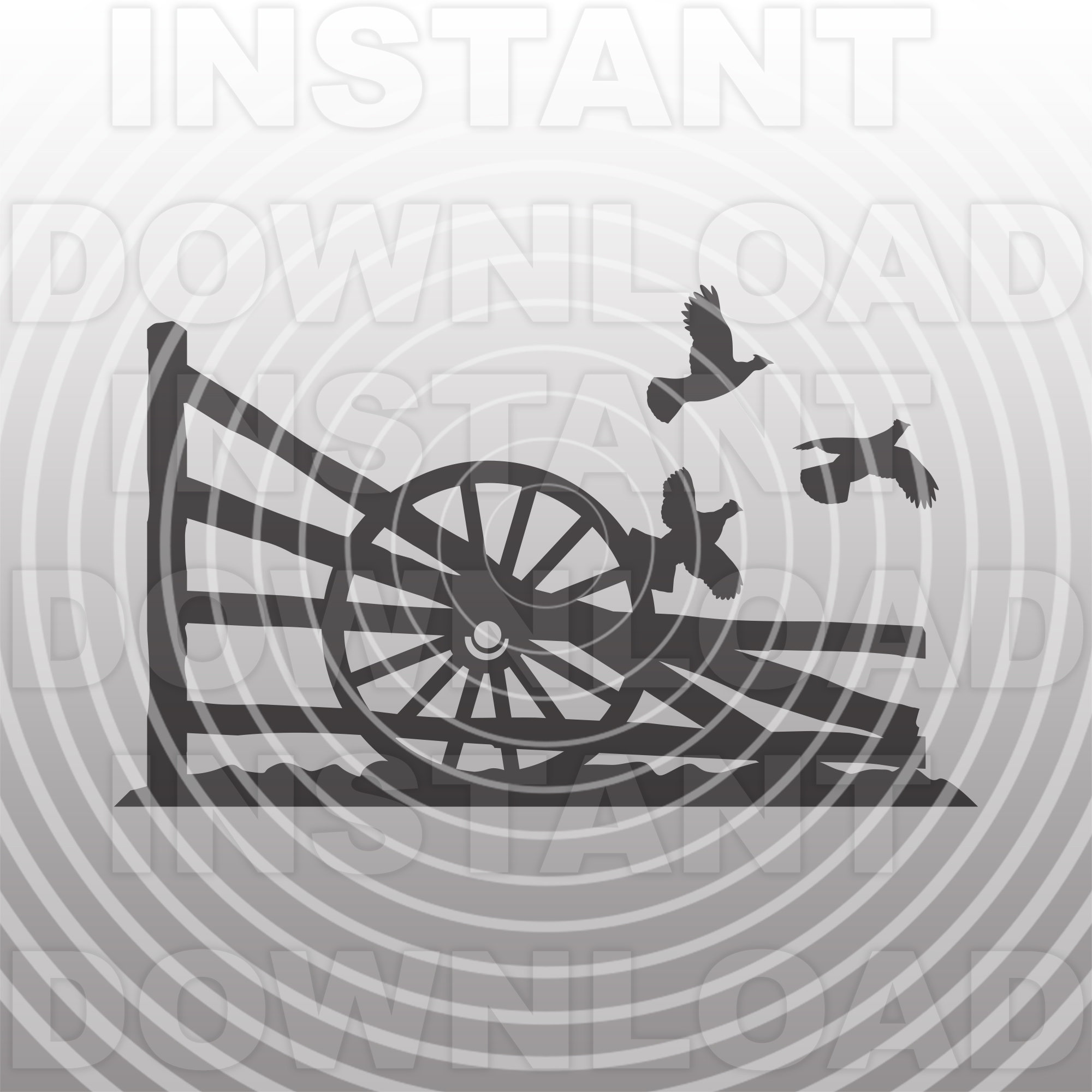 Flying Grouse Silhouette