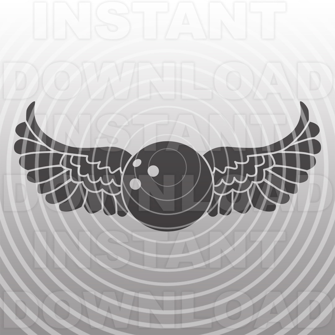 Bowling Ball With Wings SVG File -vector Art for Commercial & Personal ...