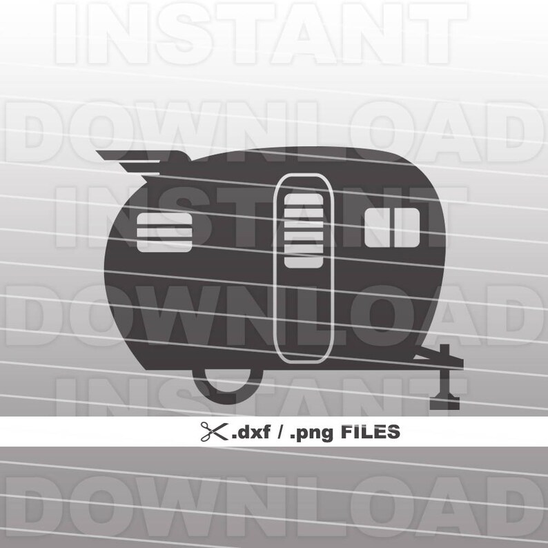 Retro Camper DXF File,camping DXF File,png & Dxf File-vector Clip Art ...