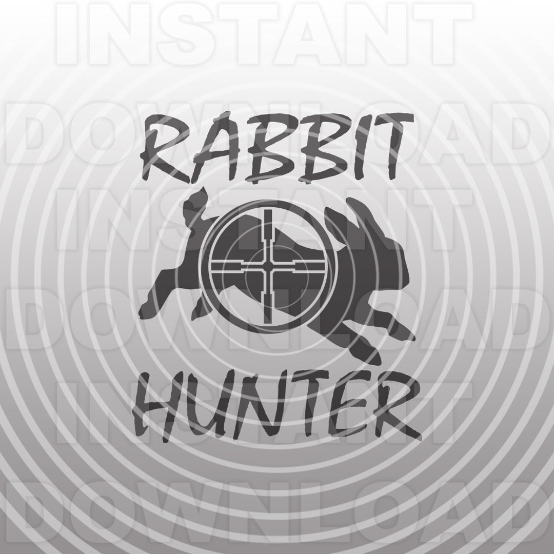 Rabbit Hunter SVG File,rabbit Hunting Target SVG -vector Art Commercial ...