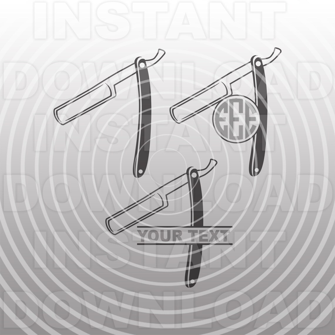 Straight Razor SVG Filebarber Shop Svgbarbershop Svg vector | Etsy