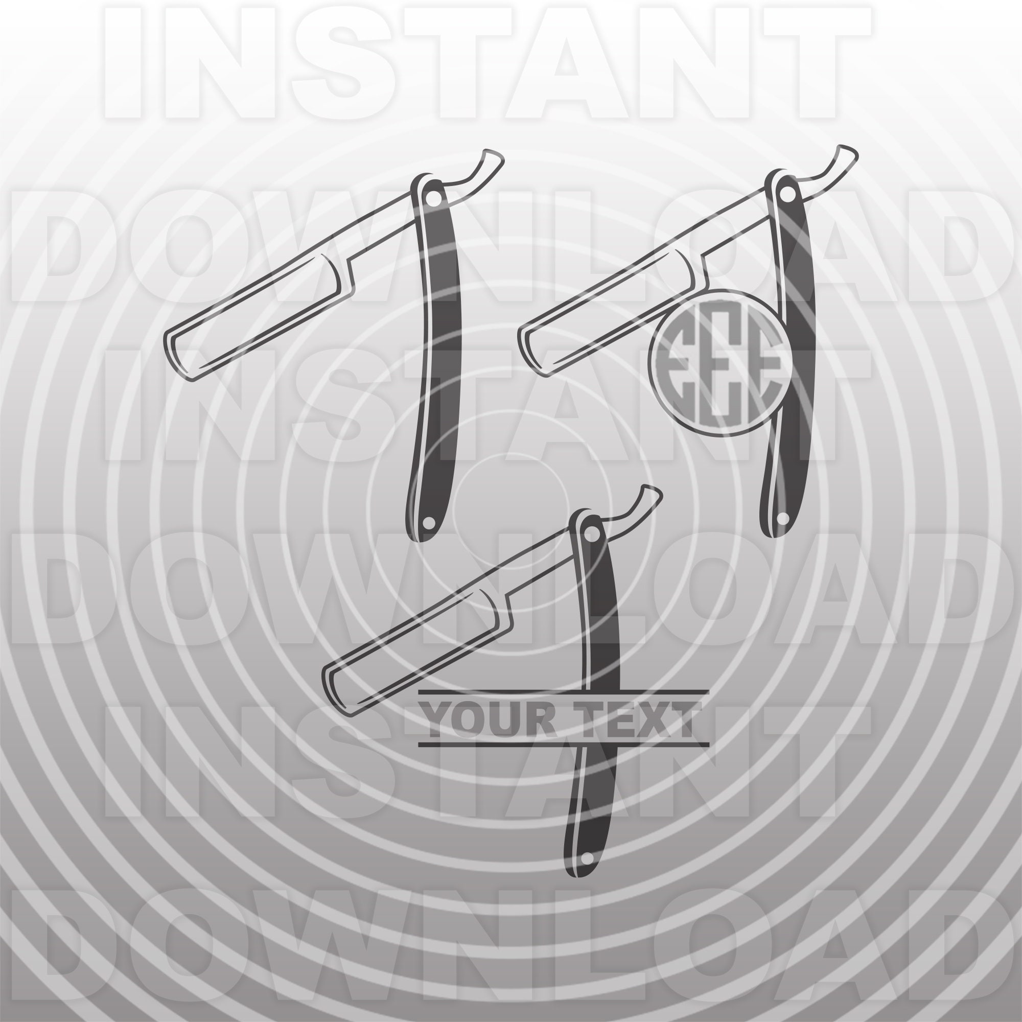 Straight Razor SVG Filebarber Shop Svgbarbershop Svg vector | Etsy