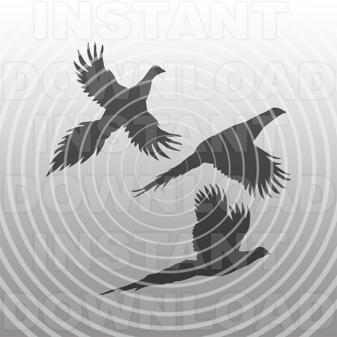 Pheasant Flying SVG File,pheasant Hunter SVG -vector Art Commercial ...