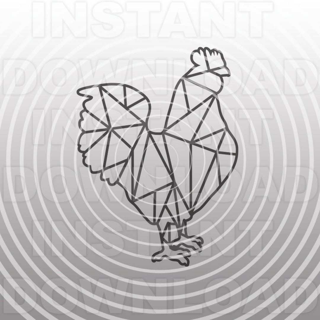 Geometric Chicken SVG File, Farm Animal Svg,livestock Svg,chicken Svg ...