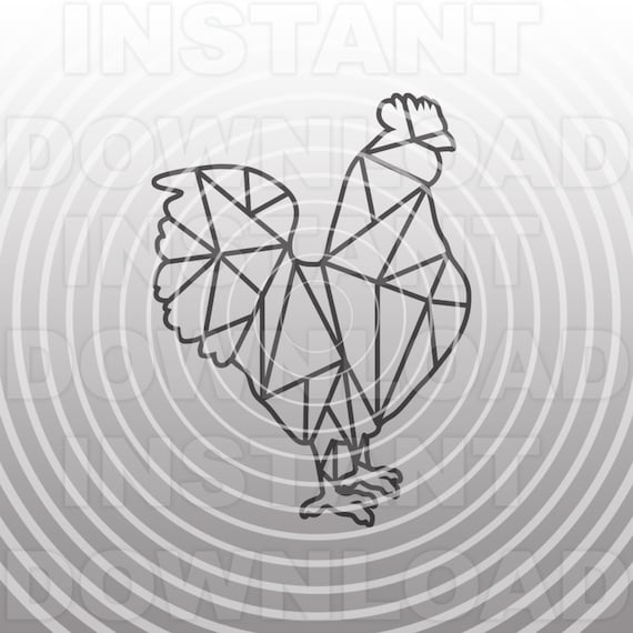 Geometric Chicken SVG File4-H Farm Animal SVGLivestock | Etsy