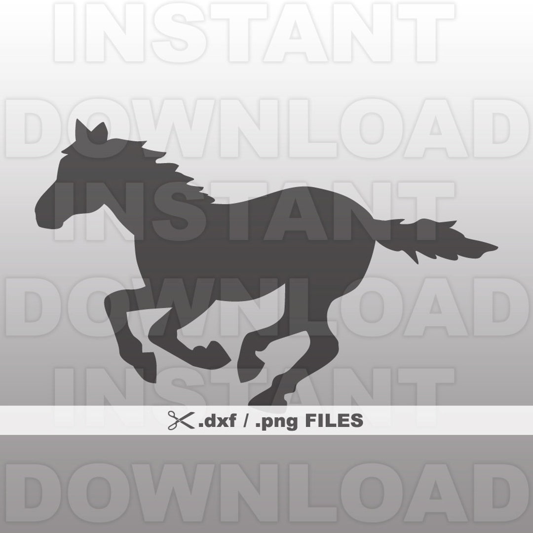 Mustang DXF File,horse Dxf,pony Dxf,cowboy Dxf,rodeo Dxf -commercial ...