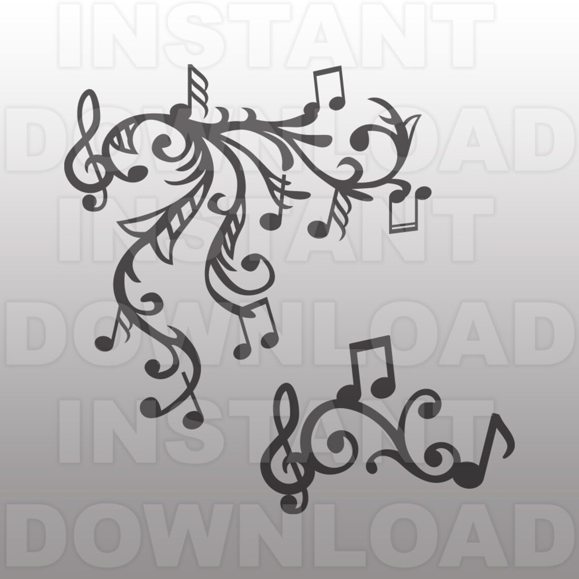 Music Notes SVG File Fancy Music Notes SVG Music Lover Svg - Etsy Australia
