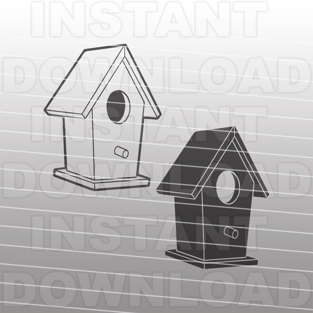 Cute Hand Drawn Cartoon Birdhouse SVG File,simple Birdhouse Svg,vector ...