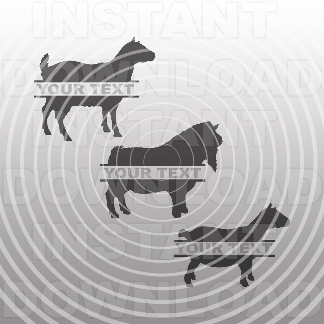 Pygmy Goats Split Monogram SVG File,livestock SVG File -commercial ...