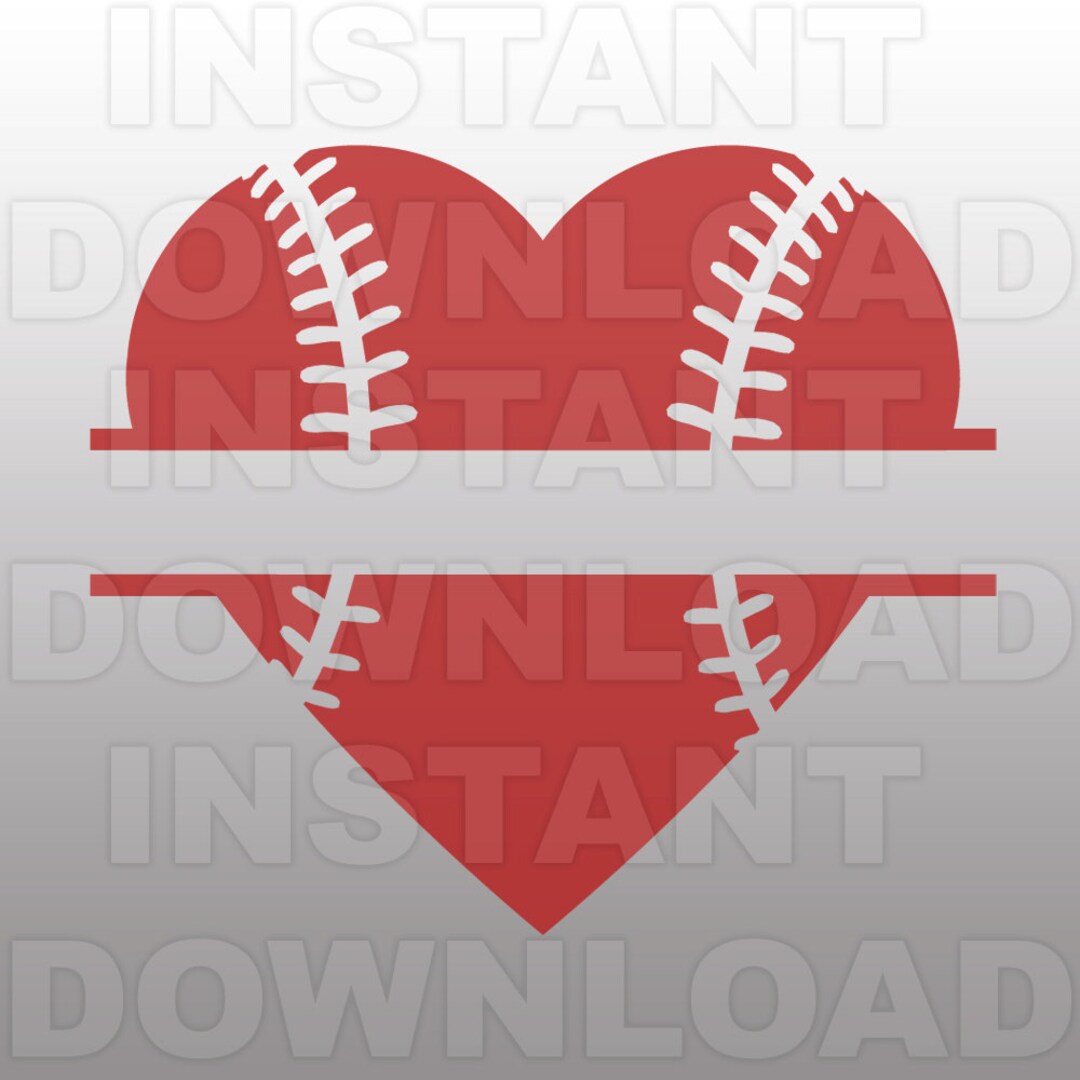 Baseball Monogram Split SVG File Cutting Template-clip Art for ...