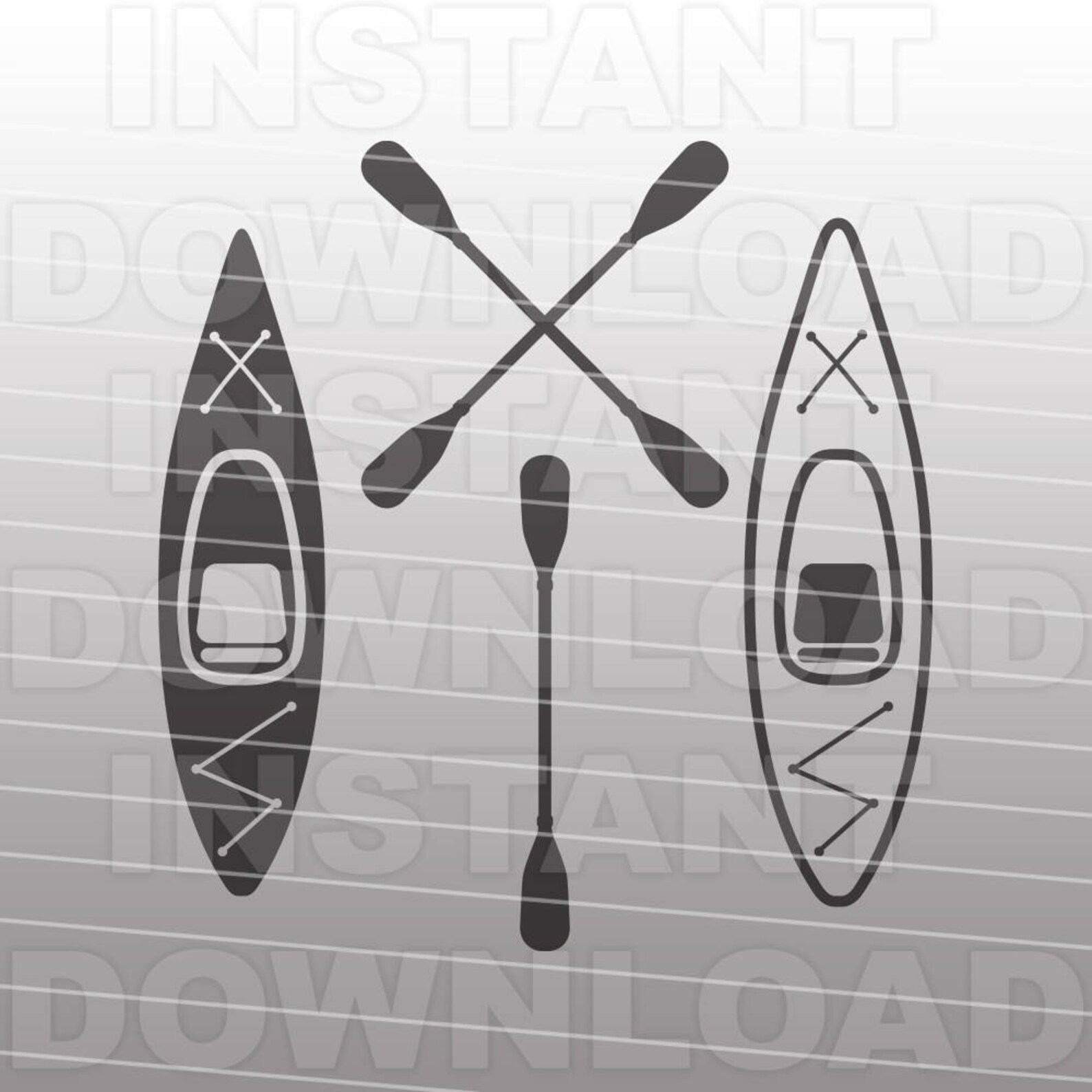 Kayak SVG Filekayaker Svgkayak Paddle SVG commercial & - Etsy