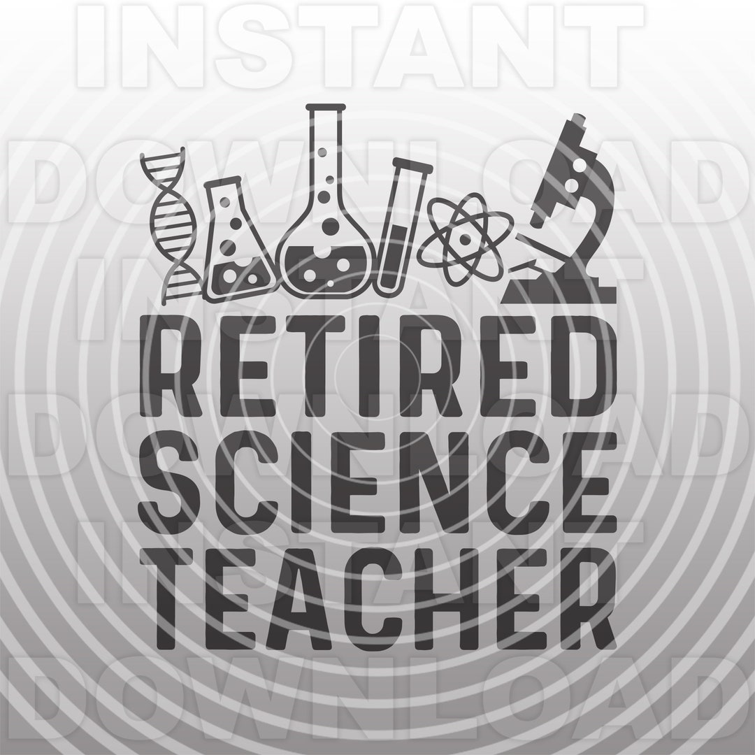 Retired Science Teacher With Chemistry Set and Microscope SVG File ...