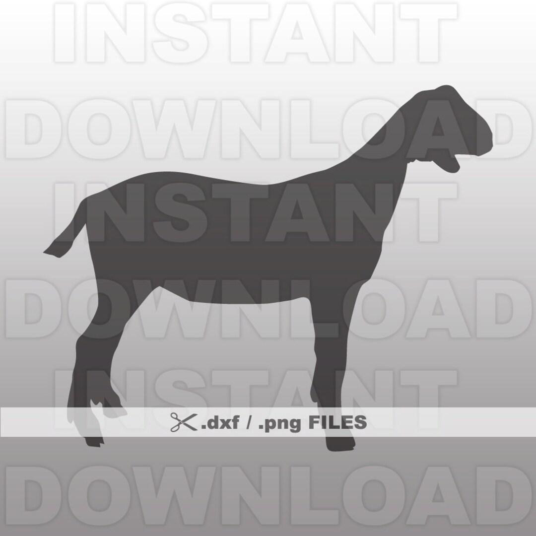 Show Goat DXF File - Livestock DXF File - Goat PNG -commercial ...