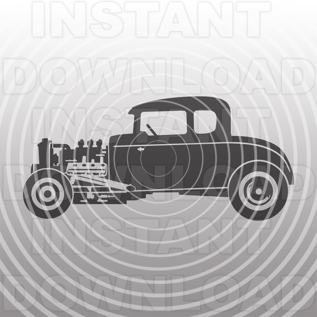 Hot Rod SVG File,old Car Svg,classic Car Svg,retro Car Svg,roadster Svg ...