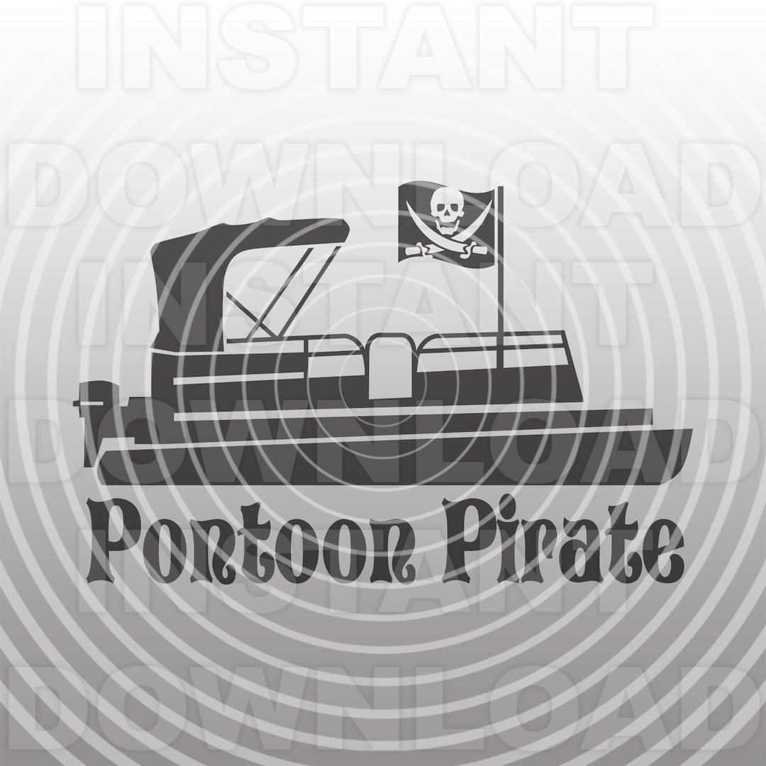 Pontoon Pirate Svg,pontoon Boat Svg,pontoon Boat Captain Shirt SVG ...