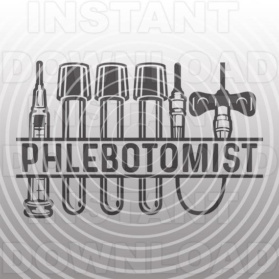 Phlebotemist With Blood Draw Collection Kit SVG | Etsy