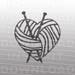 Knitter SVG File,knitting Heart Svg,knitting Needles Svg -vector Art ...