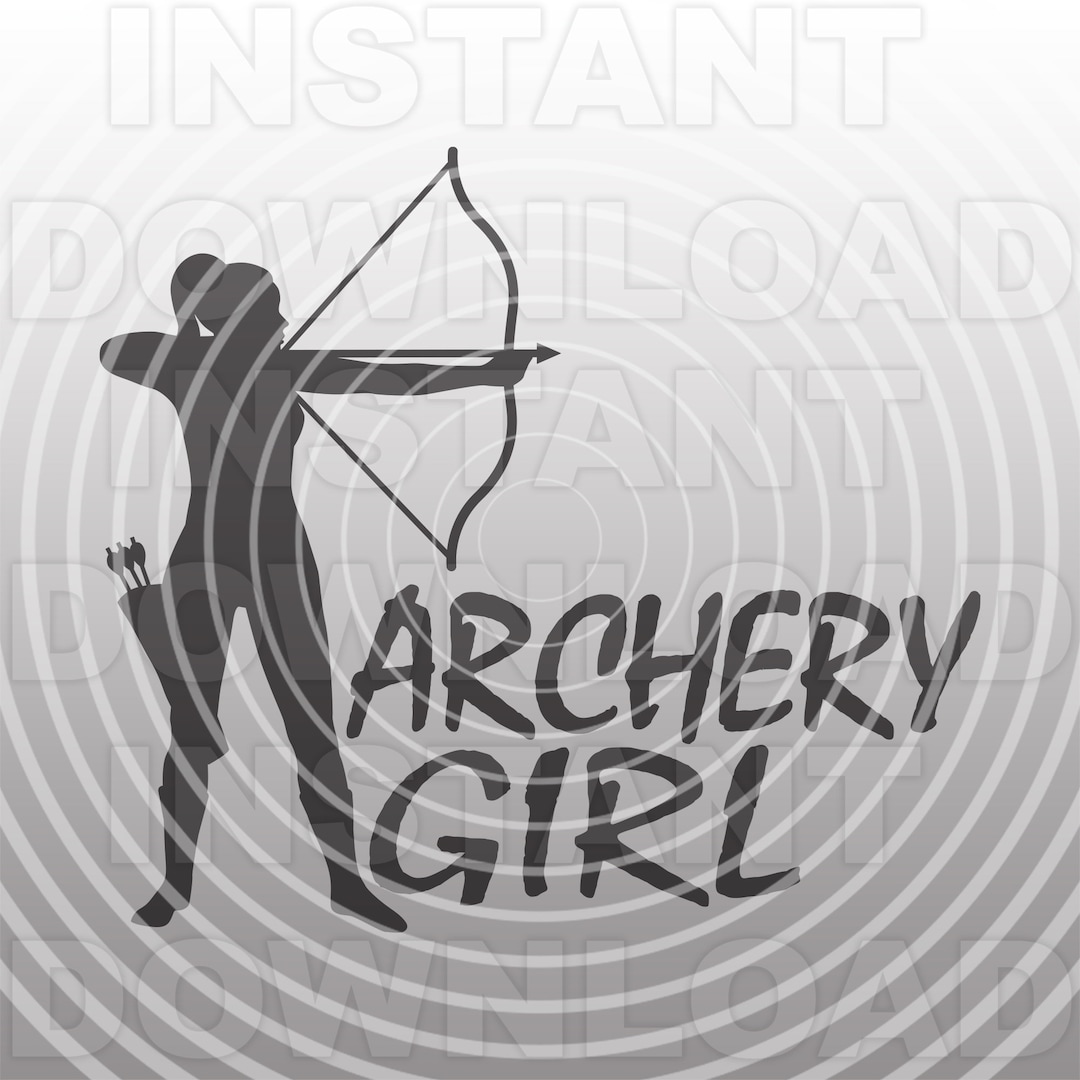 Archery Girl Svg,archery Svg,female Archer SVG -commercial & Personal ...