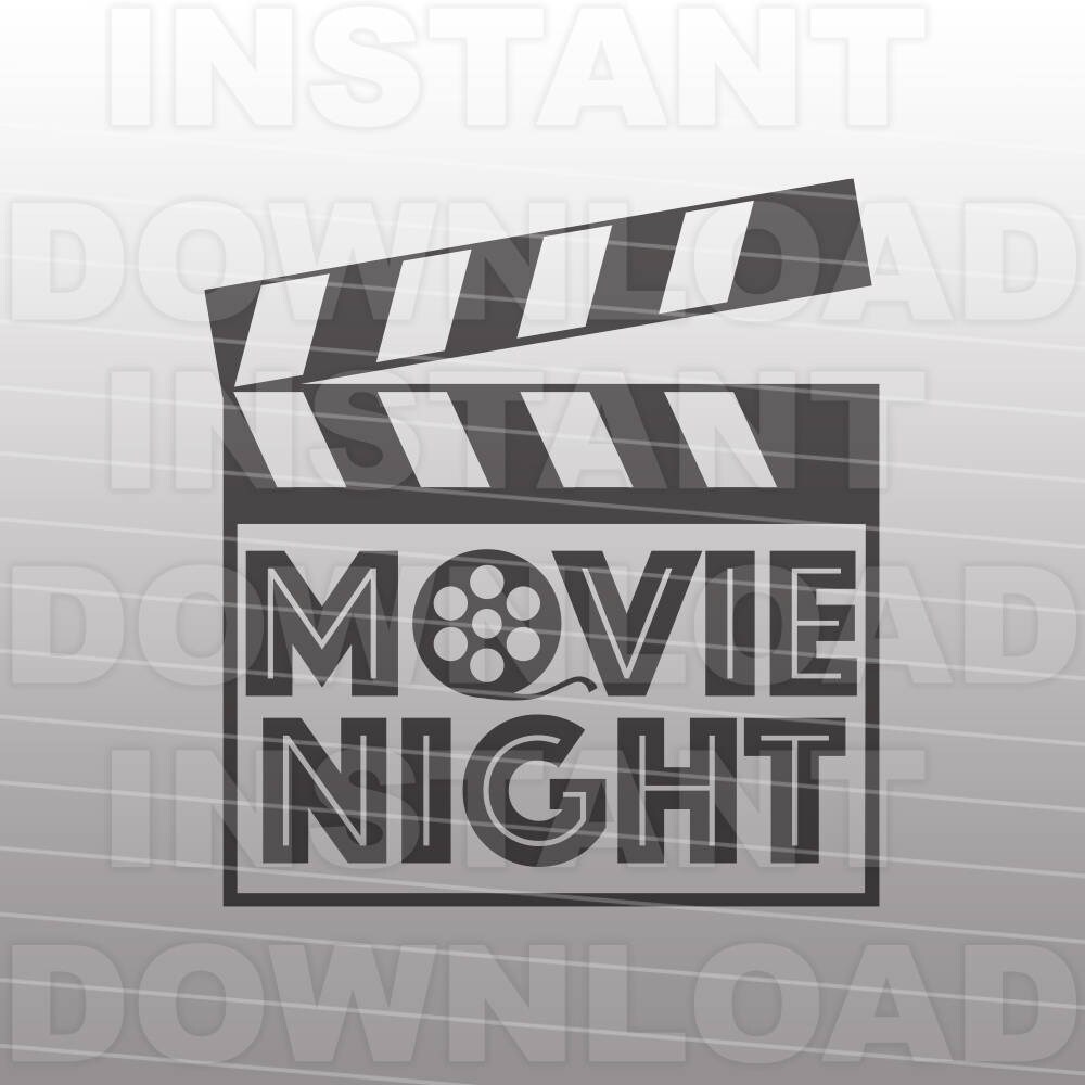 Movie Night SVG FileClapperboard SVGHollywood SVG Cutting | Etsy