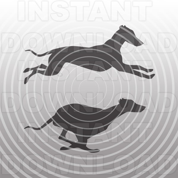 Whippet Silhouette - Etsy