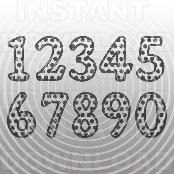 Polka Dot Numbers - Etsy