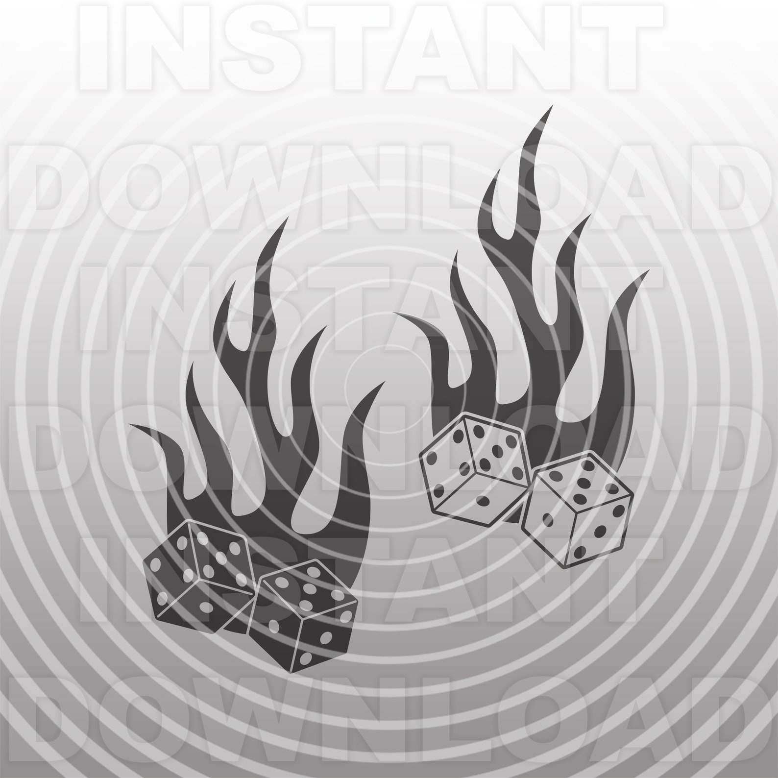 Dice With Flames SVG Filegambling Svgcasino SVG vector Clip | Etsy